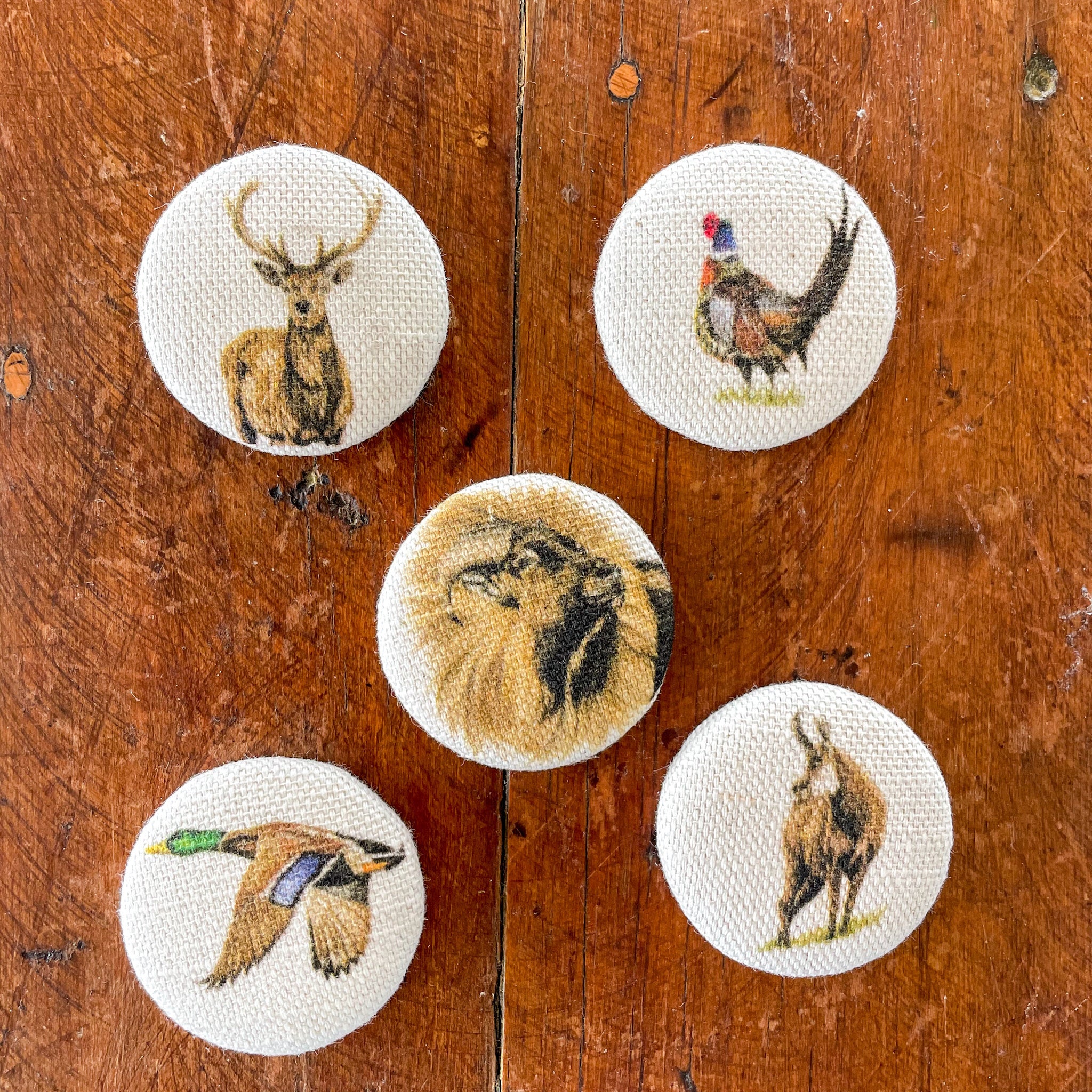 Hunters Collection Fabric Button Magnet Set – Madison Coulter Fine Arts