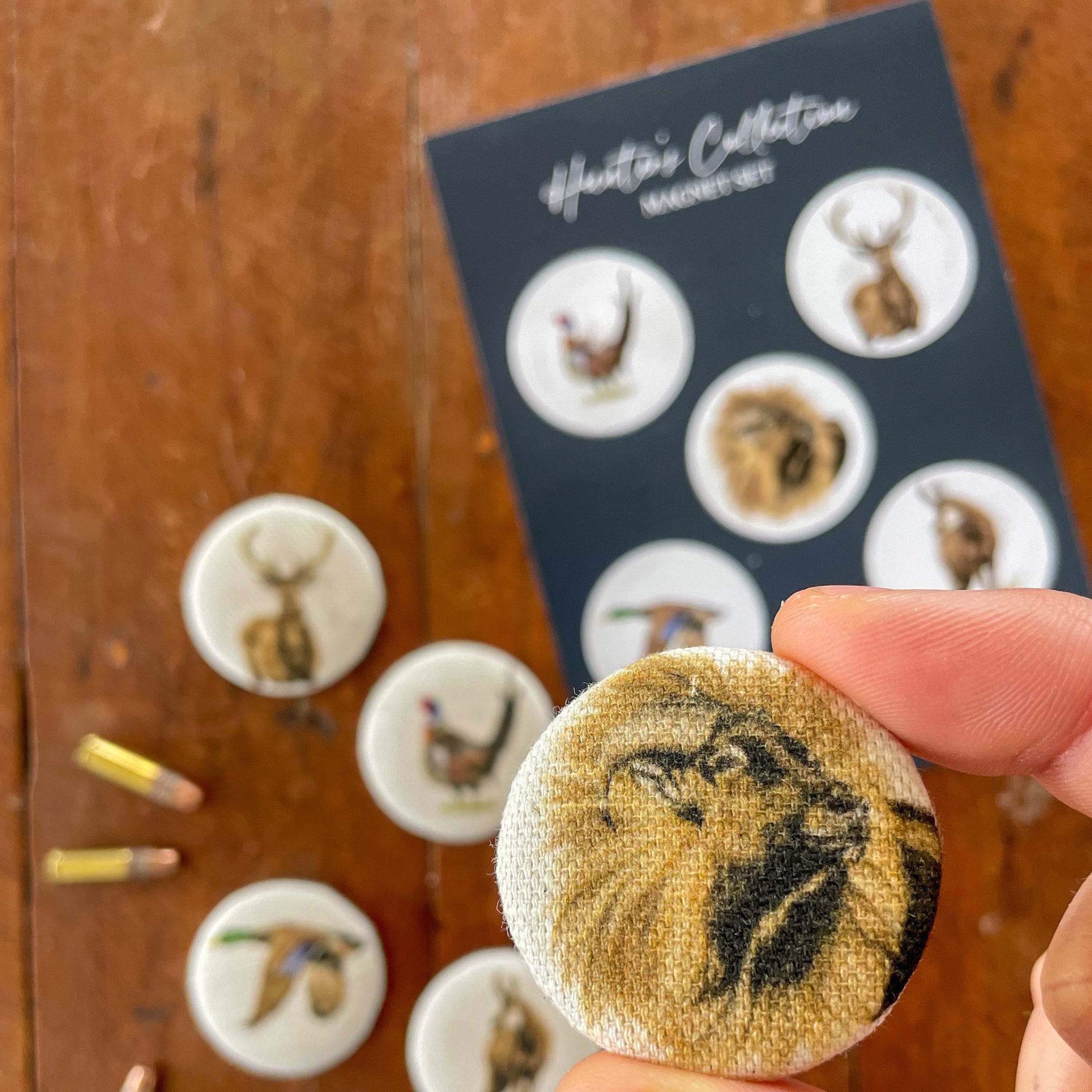 Hunters Collection Fabric Button Magnet Set – Madison Coulter Fine Arts