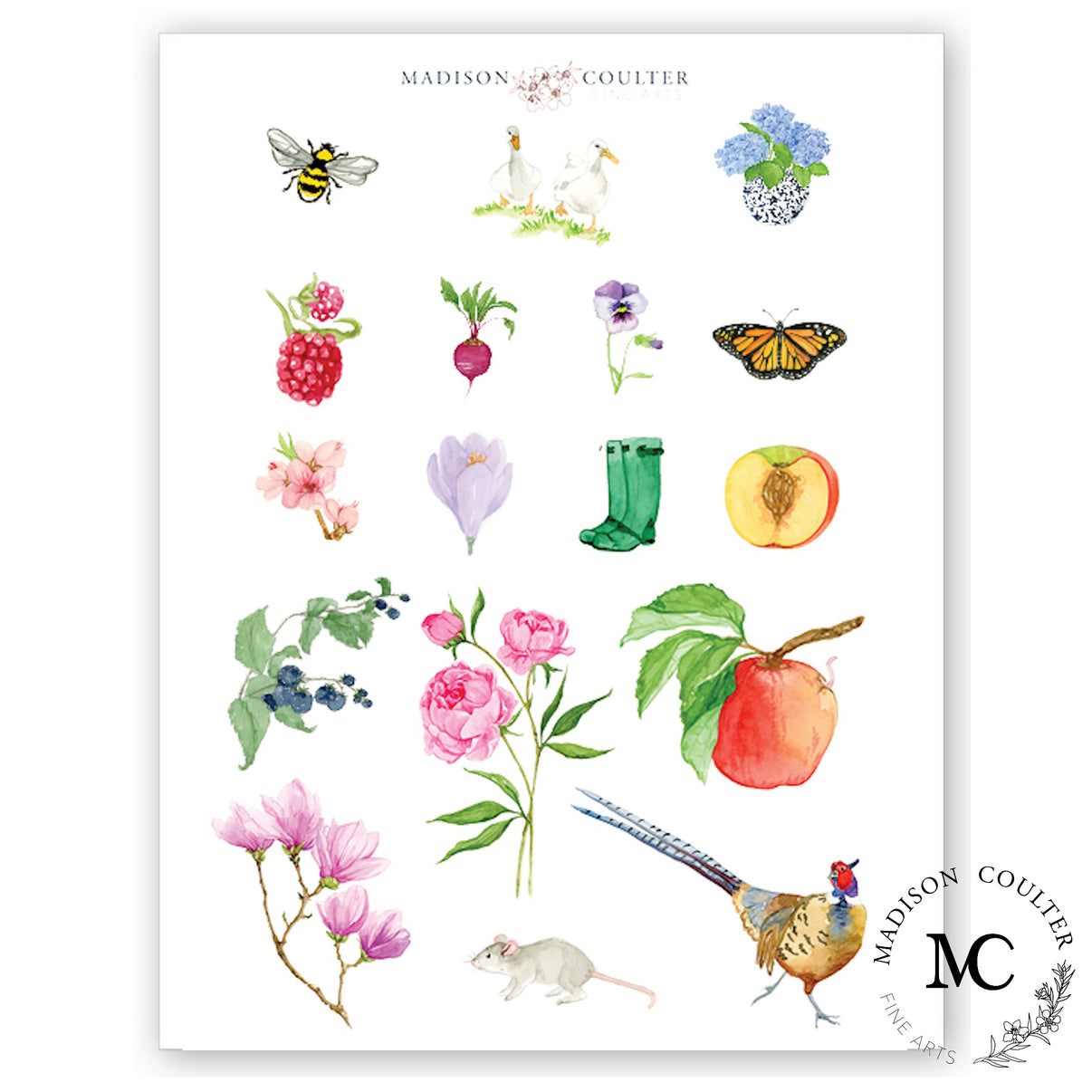 Sticker Sheet – Madison Coulter Fine Arts